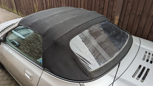 MGF MG TF Canvas Roof Soft Top Convertible - New Rear Window. Small Rip ...