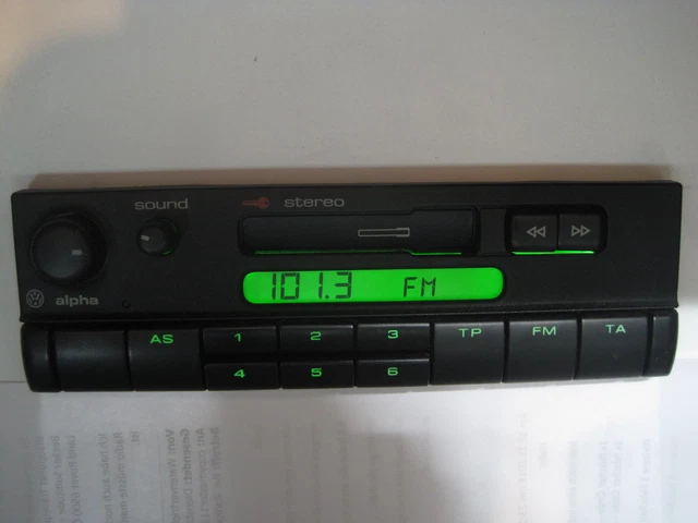 AUTORADIO ALPHA VW Cassette Radio Code dabei (1050) EUR 54,95 - PicClick FR