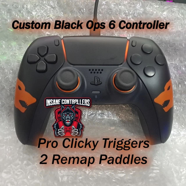 PS5 CUSTOM DUALSENSE black ops 6 Pro Controller Clicky Triggers Remap Paddle mod £150.00 ...