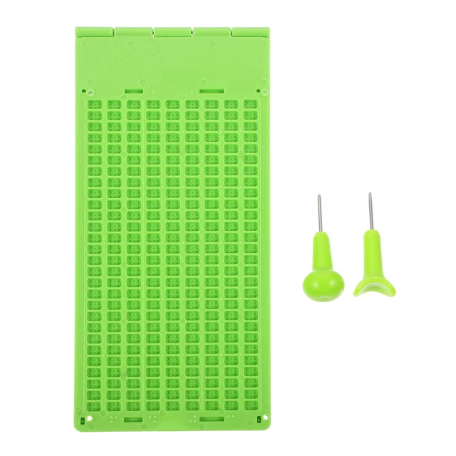 PLASTIC BRAILLE TABLET Slate Stylus Kit Visual Impairment Aids £15.99 ...