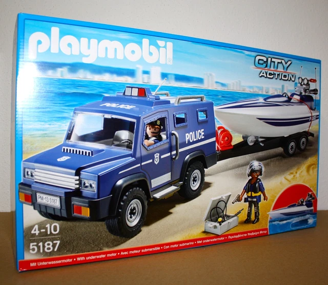 PLAYMOBIL® 5187 POLIZEI Truck mit Speedboot NEU&OVP EUR 44,99 - PicClick FR
