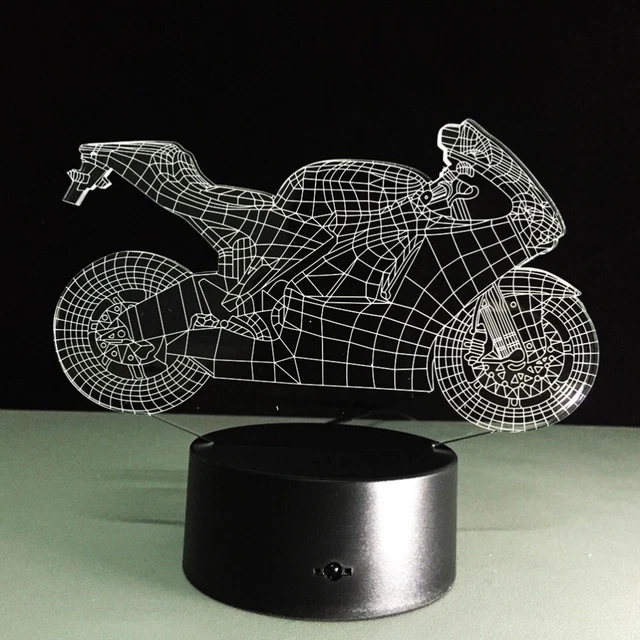 3D LAMP VISUAL Light Effect Touch Colors Changes Night Light ...