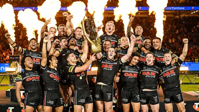LAMINATED PENRITH PANTHERS PREMIERS 2023 NRL RUGBY team poster,PREMIERS ...