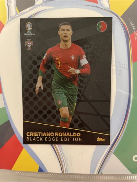 MATCH ATTAX UEFA Euro Germany 2024 Cristiano Ronaldo Portugal Black Edge Edition £21.99 ...