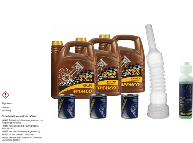 12L PEMCO IDRIVE 340 5W-40 Huile moteur API SN/CF ACEA A3/B4 Additif ...