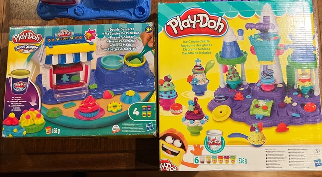 PLAY-DOH BUNDLE - Ice cream Castle And Double Desserts Plus Extra Play ...
