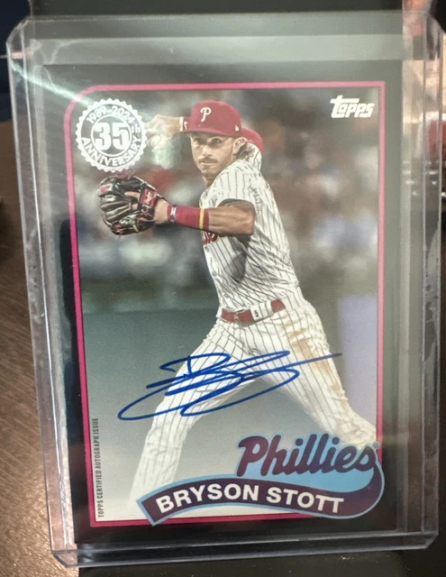 BRYSON STOTT 2024 Topps Series 2 AUTO NOIRE 199/199 35e anniversaire ...