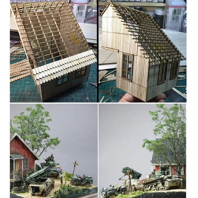 1/35 MODELLE KITS Sand Tisch DIY Gebäude Dioramen Architektur EUR 24,74 ...