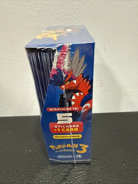 NEW 30 PACKS 2025 Peru Pokemon Blue Vol 3 Pokedex Sticker Booster Flash ...