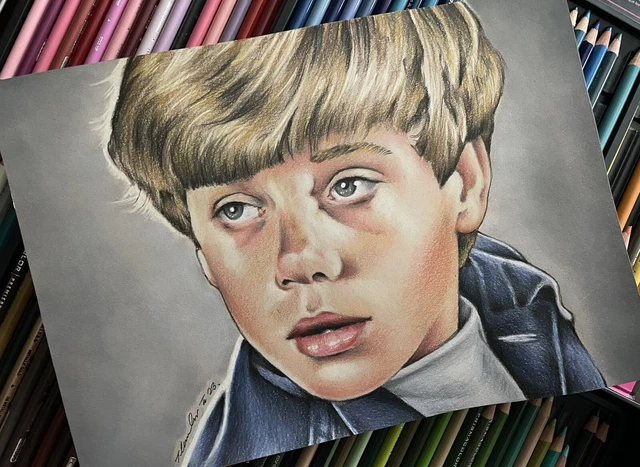 MIKEY THE GOONIES Original Pencil Drawing .Fan-ART A4 . 2023 Sean Astin ...