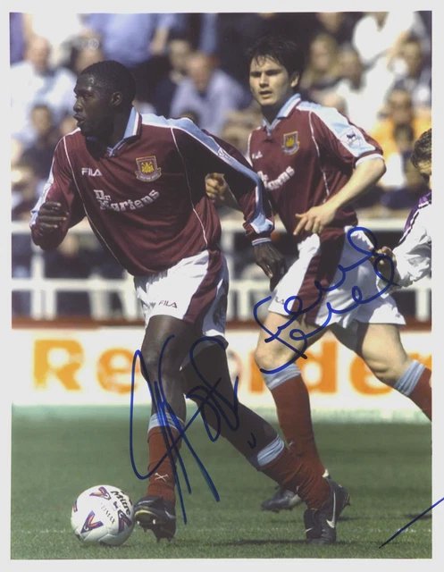 &MARC-VIVIEN FOÉ E Frank Lampard ""West Ham United F.C." Foto firmata ...