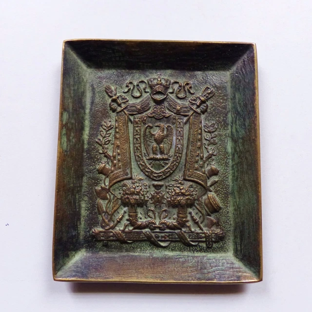 BEAU VIDE POCHE MAX LE VERRIER en BRONZE patiné ARMES IMPERIALES ...