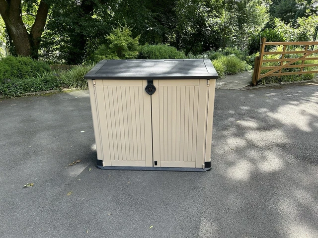 KETER STORE IT Out Midi 880L Garden Storage Box - Beige Brown £30.00 ...