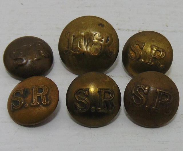 6 SOUTHERN RAILWAYS SR & L.N.E.R Railway Uniform Buttons £5.99 ...