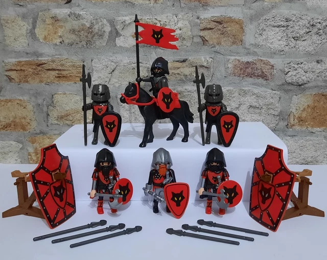 PLAYMOBIL WOLF KNIGHTS bundle, castle figures medieval playset, rare ...