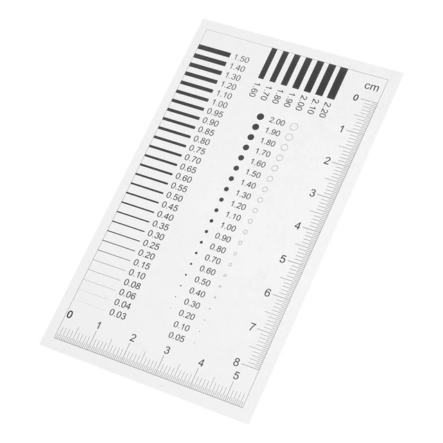 CRACK WIDTH MEASUREMENT Sec Size Estimation Chart Gauge Film Ruler £4. ...