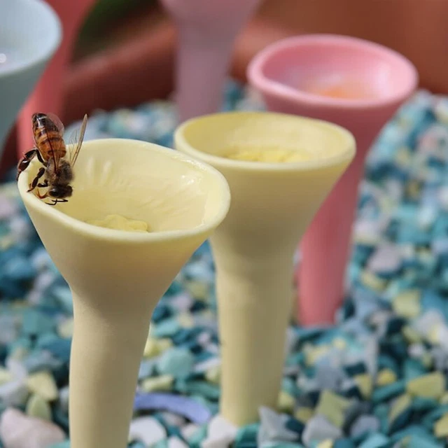 5PCS BEE INSECT Drinking Cup Garden Balcony Bee Insect Colourful ...