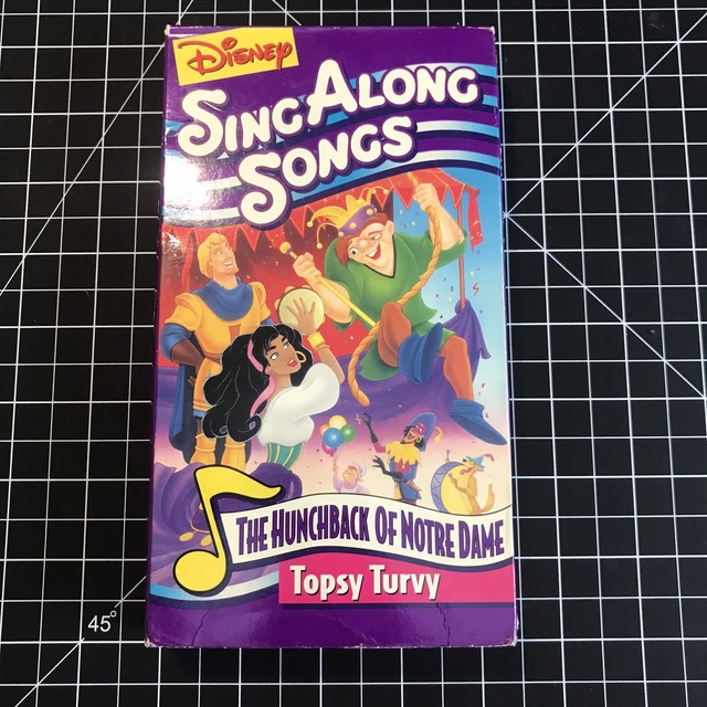 DISNEY SING ALONG Songs The Hunchback Of Notre Dame Topsy Turvy VHS $15 ...