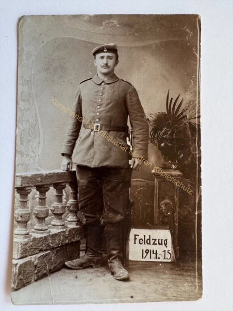 ORIG. FOTO AK Soldat WK1 WW1 Erster Weltkrieg Uniform um 1915 EUR 13,00 ...