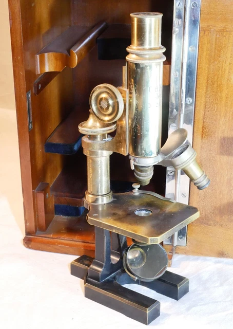 RARE ANCIEN MICROSCOPE Carl Zeiss modèle VIa en coffret n°29090 EUR 200 ...