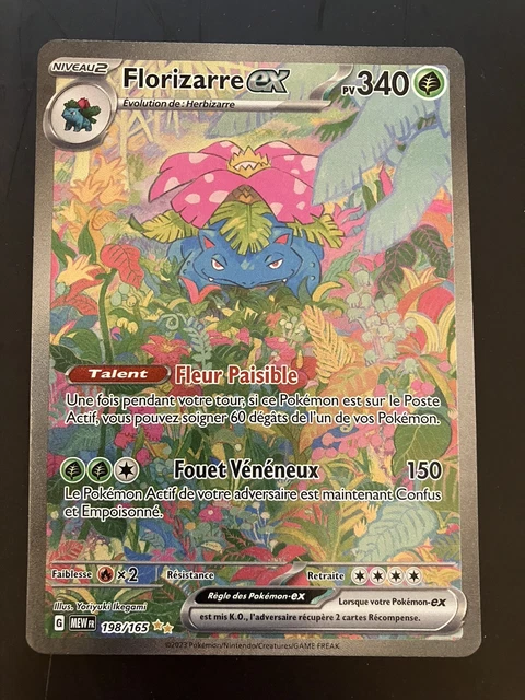 CARTE POKEMON FLORIZARRE EX Alternative 198/165 Pokémon 151 FR EV 3.5 ...