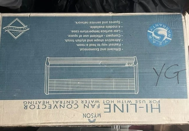 MYSON® HI-LINE RC 10-6 3.1 kW Hydronic Fan Convector Heater £210.00 ...