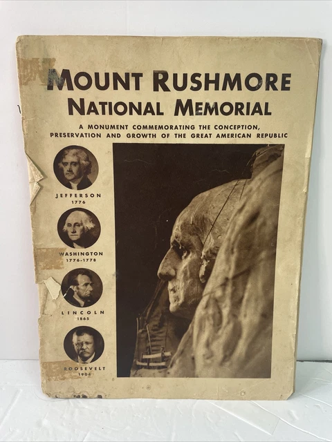 VINTAGE MOUNT RUSHMORE National Memorial First Edition 1930 $14.99 ...