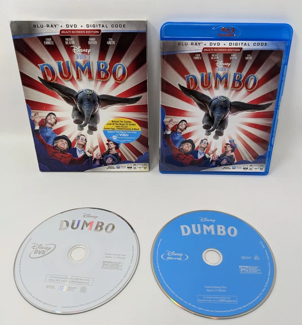 DUMBO DISNEY LIVE Action 2019 Blu-Ray + DVD Tim Burton Collin Farrell ...