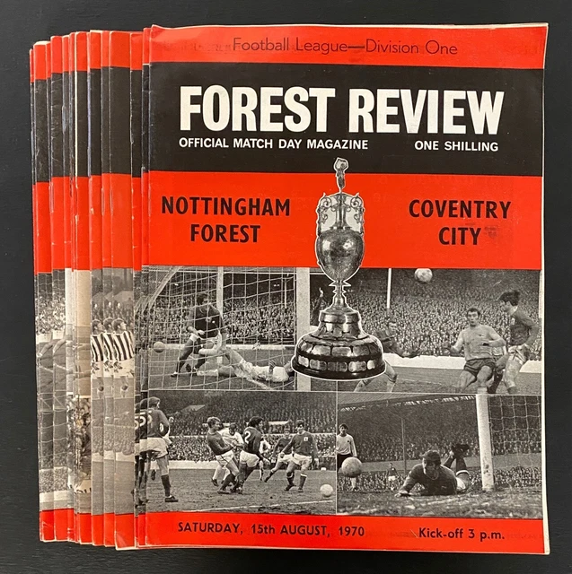 NOTTINGHAM FOREST 1970/1971 Season - Complete set of home football ...