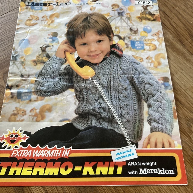 LISTER LEE TARGET Knitting Pattern K1642 Child's Aran type Sweater ...
