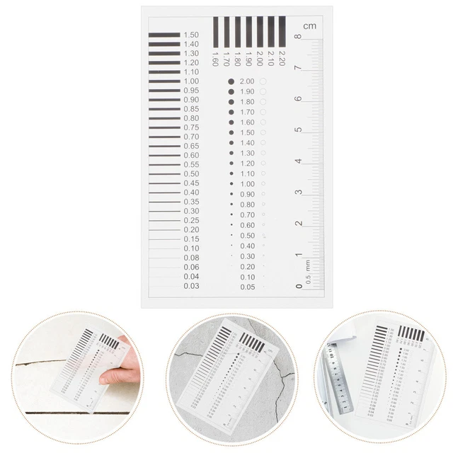 SEC MEASUREMENT RULER Transparency Defect Ruler Diameter Flaw Detection ...