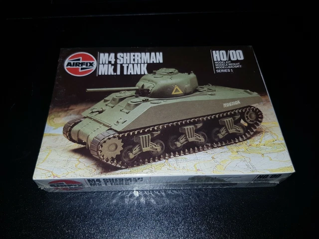 HO/00 AIRFIX 01303 M4 Sherman Mk.1 Tank Model Kit Series 1 Sealed box ...