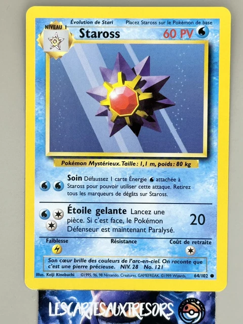 CARTE POKÉMON STAROSS 64/102 EDITION 2 ED2 Set de Base NM VF FR EUR 5,89 - PicClick FR