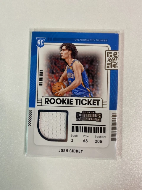 2021-22 CONTENDERS ROOKIE Ticket Swatches Josh Giddey NBA Basketball ...