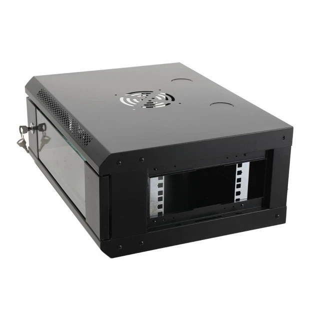 4U WALL MOUNT Network Server Data Cabinet Rack Glass Door Locking w ...