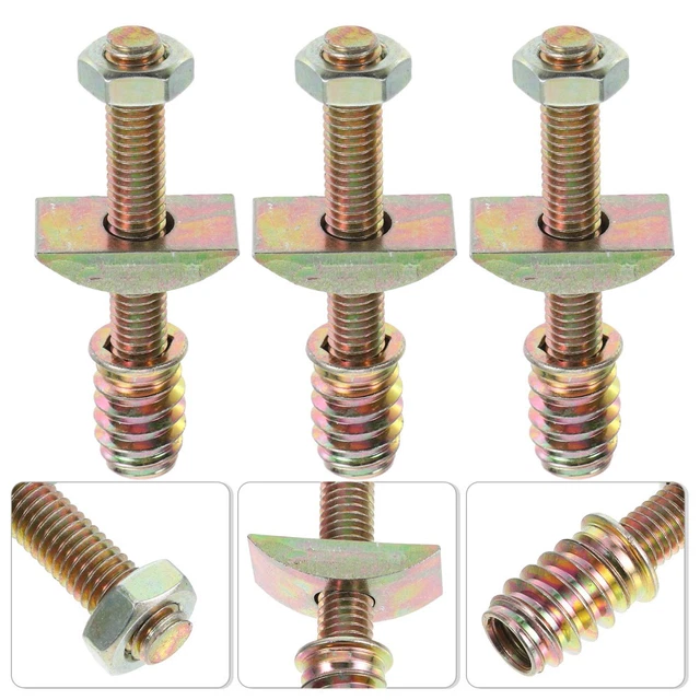 5 COUNT HEADBOARD Bolts and Nuts Kit Replacement Bedframe Accessories £ ...