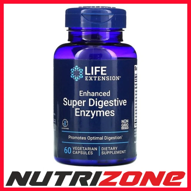 LIFE EXTENSION ENHANCED Super Digestive Enzymes - 60 vcaps £21.80 ...