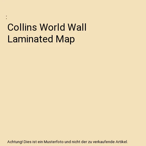 COLLINS WORLD WALL Laminated Map EUR 121,69 - PicClick FR