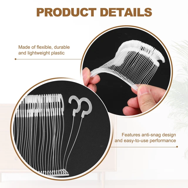1500PCS J HOOK Tagging Fastener 2" Plastic Label Barbs for Price Tag ...