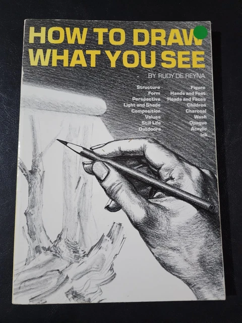 How To Draw What You See By Rudy De Reyna Paperback Drawing Guide