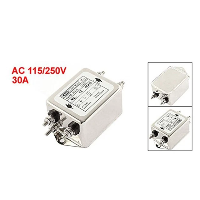 SINGLE-PHASE NOISE SUPPRESSOR AC 115/250V Line-Conditioner Switch Power ...