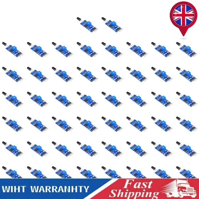 4 PIN IR Flame Detection Sensor Module 3.3V-5V Accessories for Arduino ...