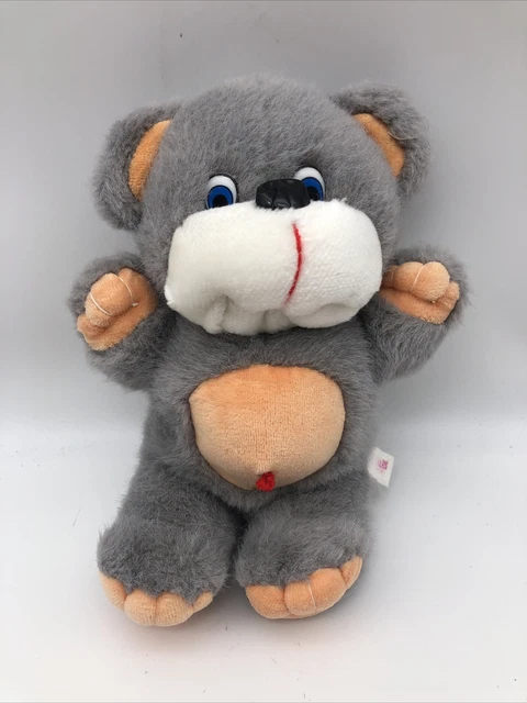 PLAY MAKERS SMALL Plush Teddy Bear Toy Cute Grey & Peach £7.99 ...