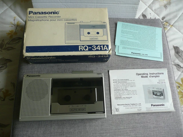 PANASONIC-MINI CASSETTE RECORDER- Rq-341A- Working -Boxed £25.00 ...