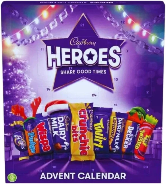 CADBURY HEROES ADVENT Calendar 2024 Chocolate Christmas Countdown ...