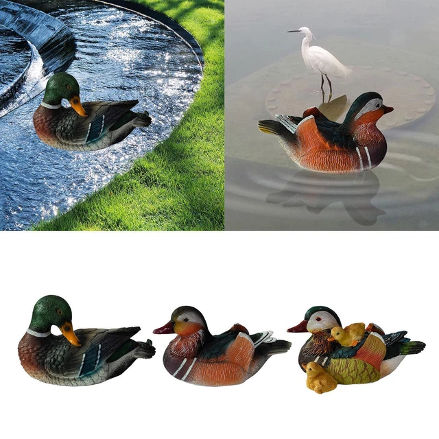 ARTIFICIAL RESIN MANDARIN Duck Hunting Decoy Outdoor Pool £16.49 ...