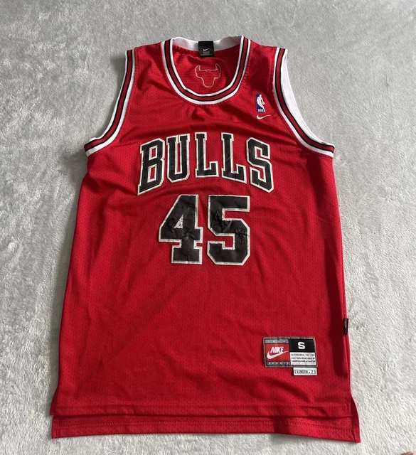 VINTAGE MICHAEL JORDAN Jersey Nike Chicago Bulls #45 NBA Size S M £49. ...