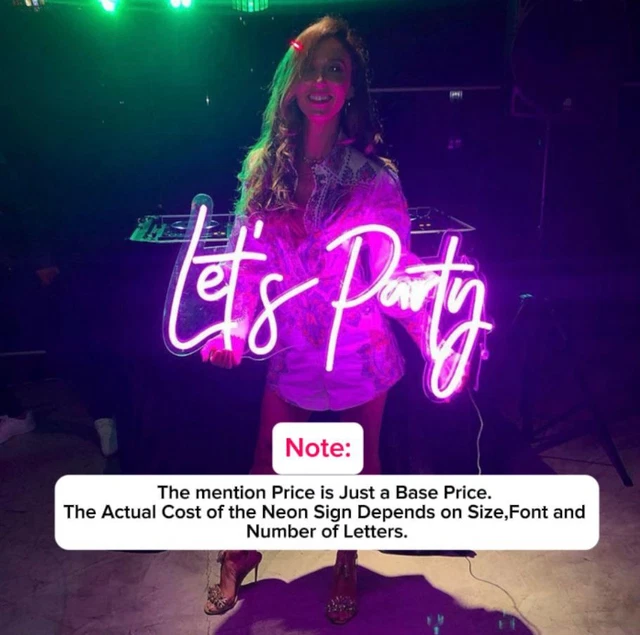 PERSONALIZED NEON SIGN Custom Name Logo Signs Acrylic Wall Decor LED ...