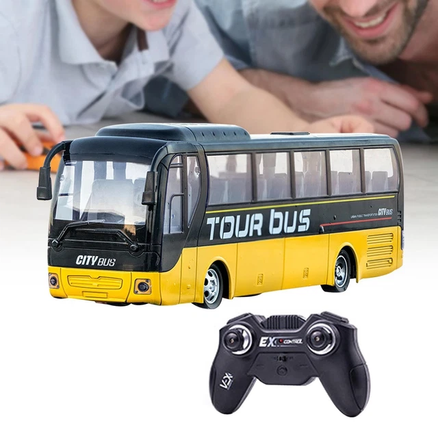 EXTRA LARGE REMOTE Control Car Yellow Tour Bus Toy USB Rechargeable ...