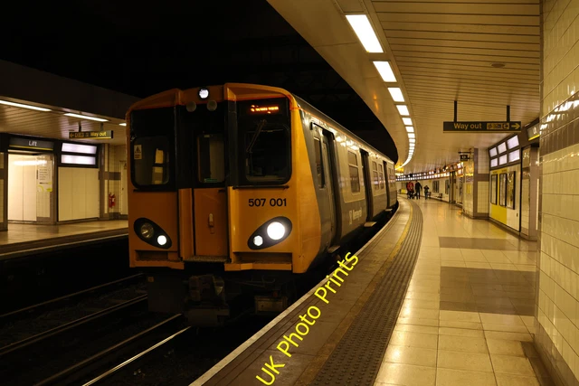 PHOTO RAILWAY 12X8 Class 507 EMU 507001 BR Blue Livery Merseyrail logo ...